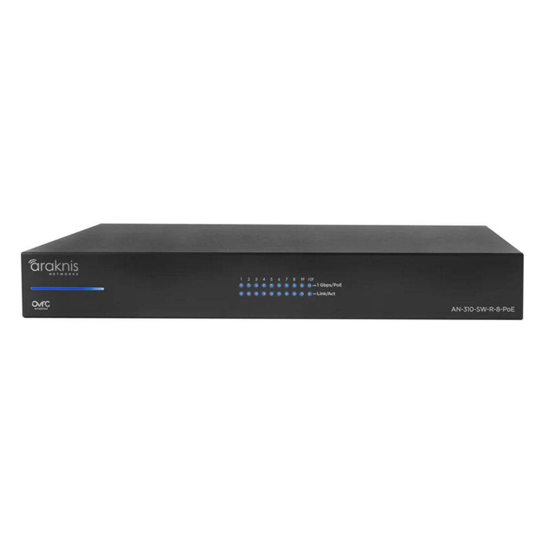 Araknis Networks 310 Series L2 Managed Gigabit Switch w/ Full PoE+ (8 ...